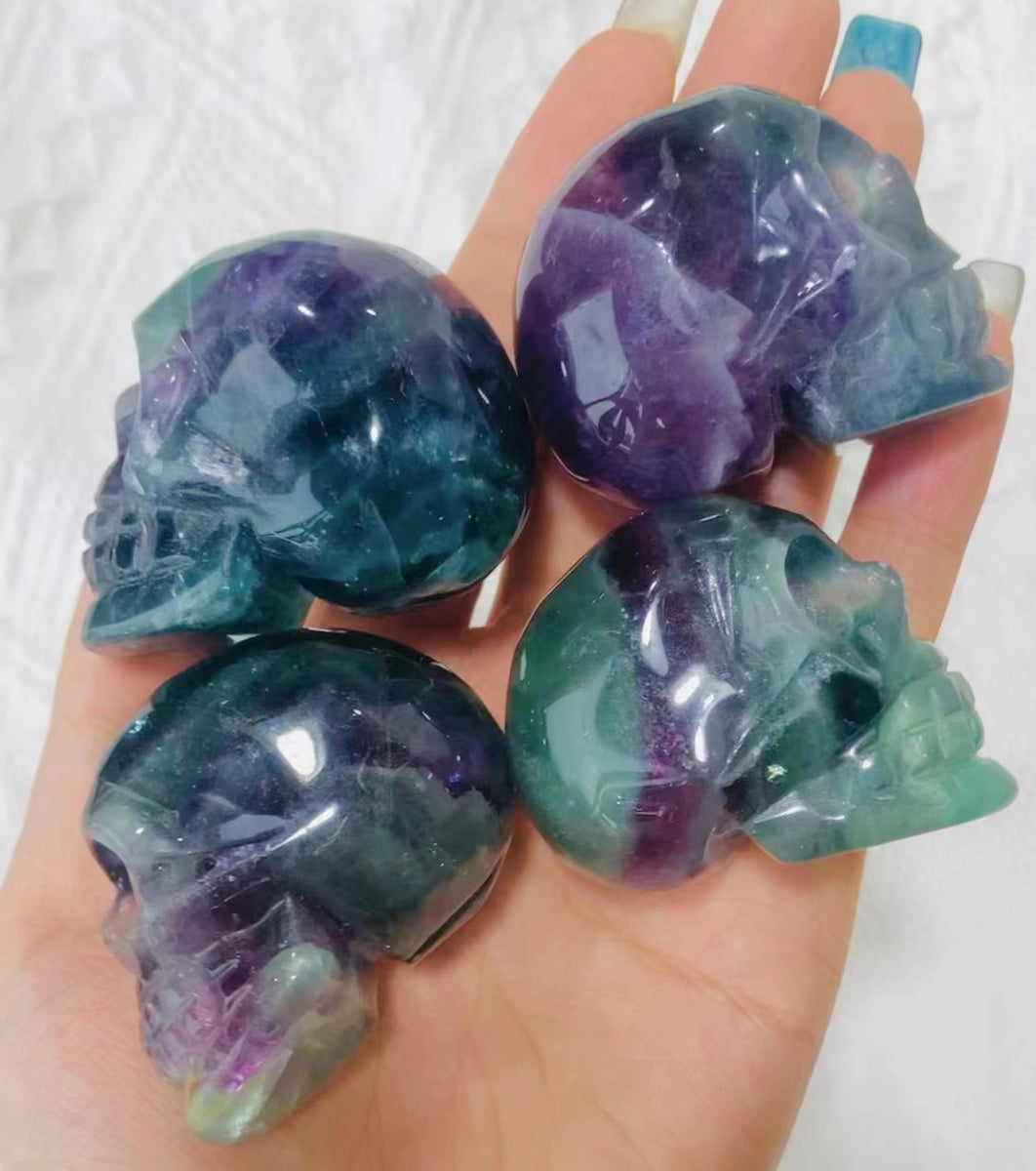 Natural Crystal carving-mooikite/caribbean calcite skull for wholesale ...