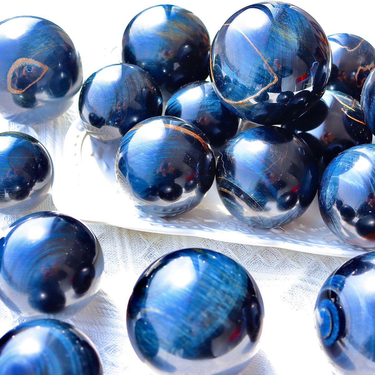 Crystal sphere-Blue tiger eye spheres for wholesale price